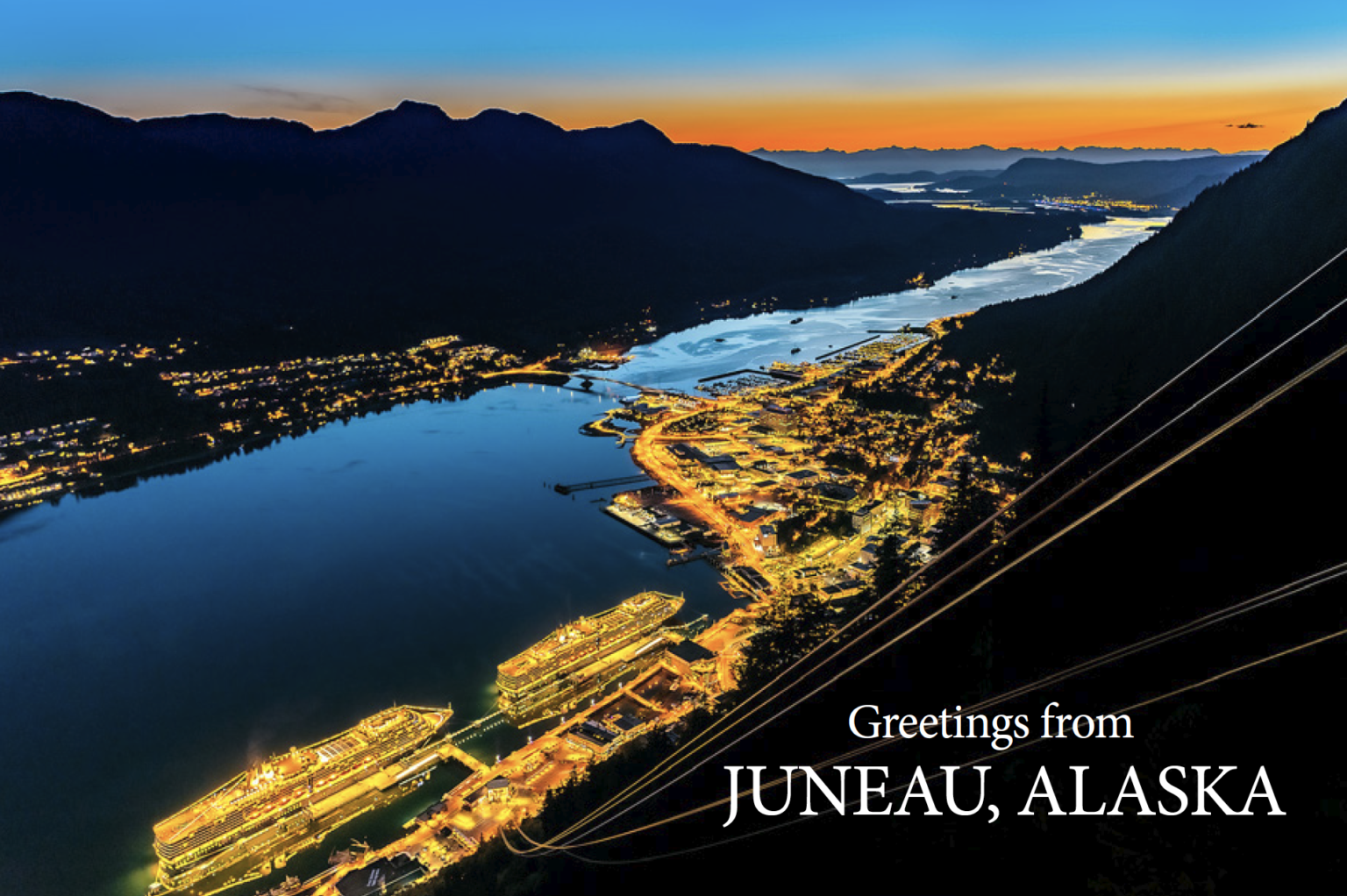 Juneau Sunset - Juneau, Alaska - Postcard PC2314 | Mark Kelley Photography